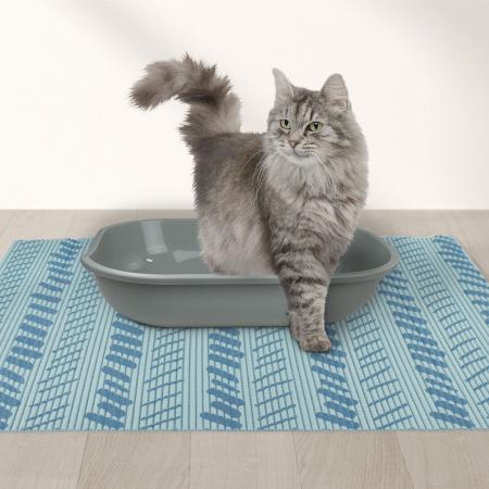 Products: Foam Litter Mat - Blue Dash