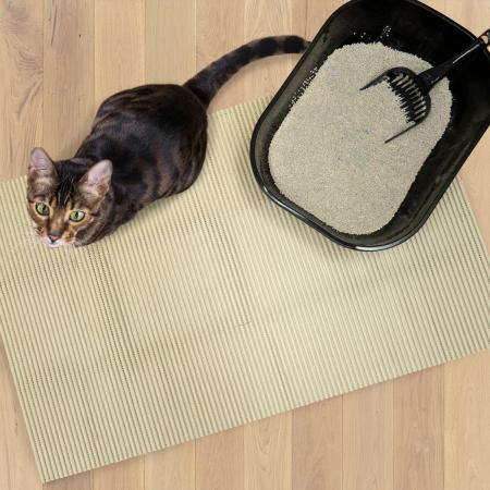 Cat Waste Management: Foam Litter Mat - Tan